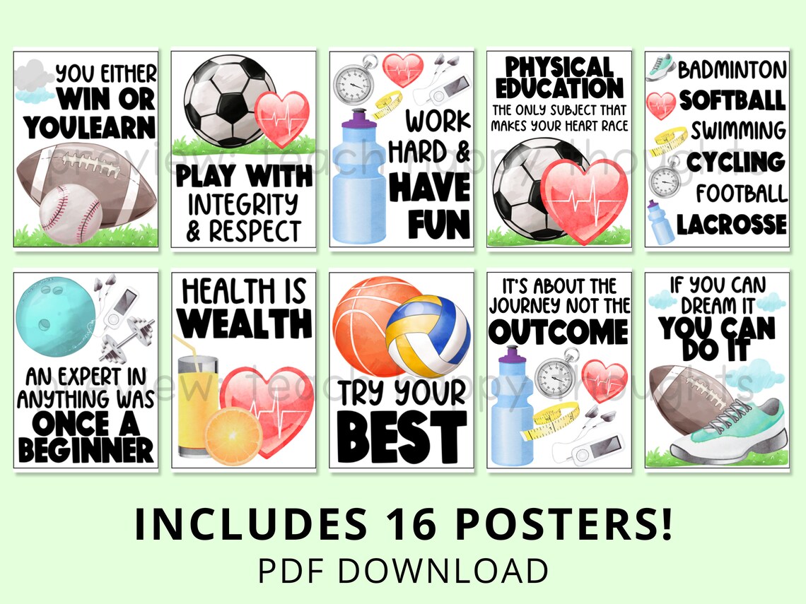 18 PHYSICAL EDUCATION Health Gym DPA Workout Sports Exercise | P.E ...