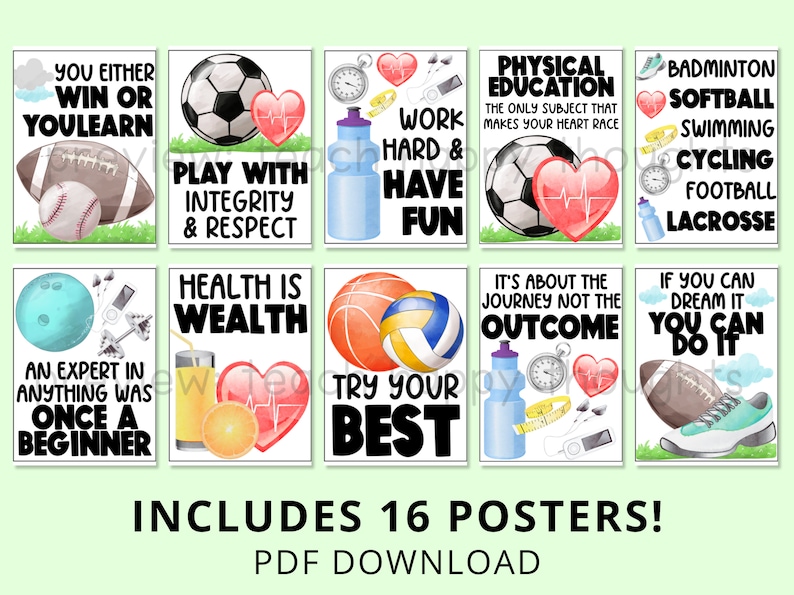 18 PHYSICAL EDUCATION Health Gym DPA Workout Sports Exercise | P.E ...