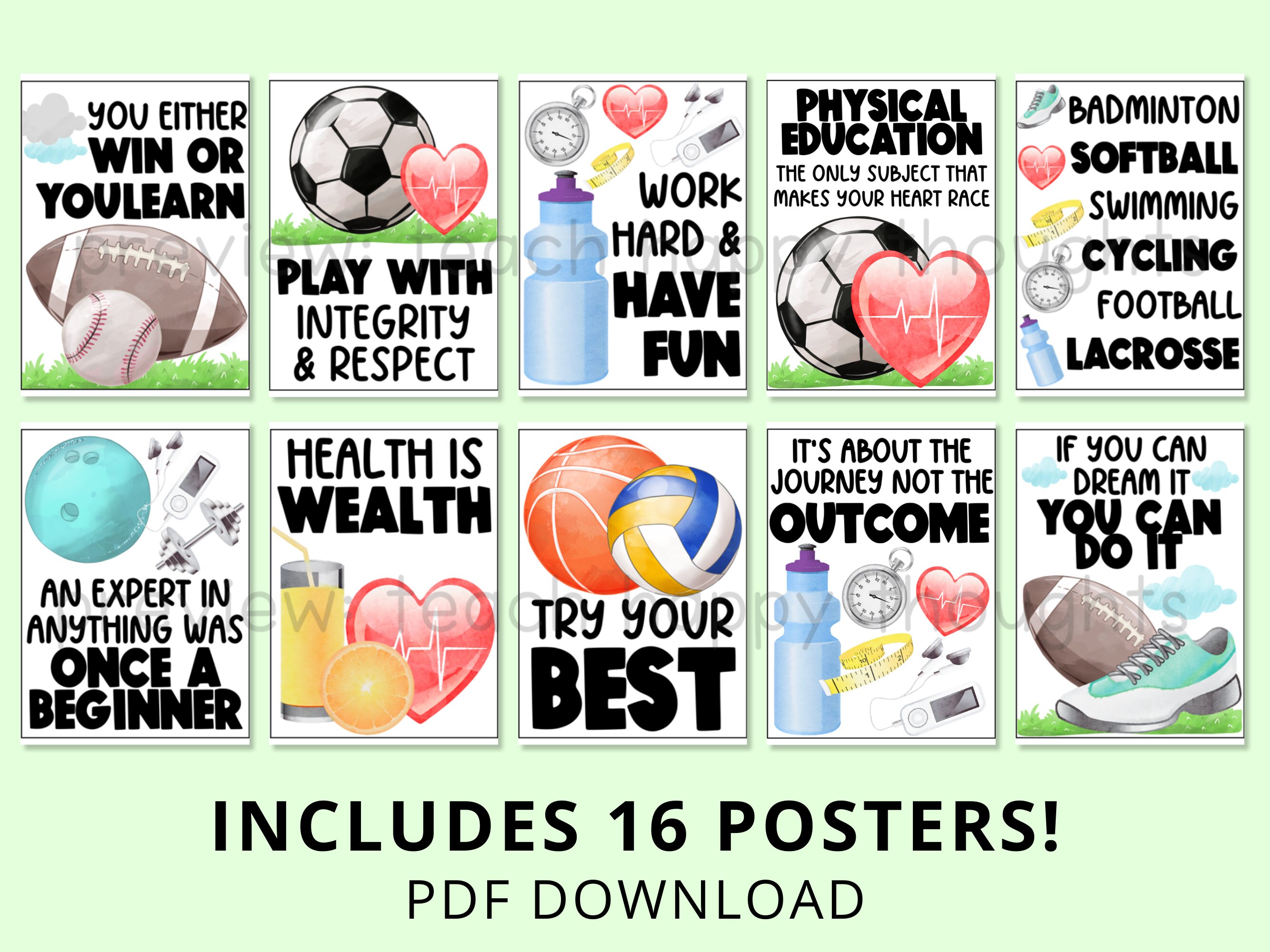 18 PHYSICAL EDUCATION Health Gym DPA Workout Sports Exercise | P.E ...