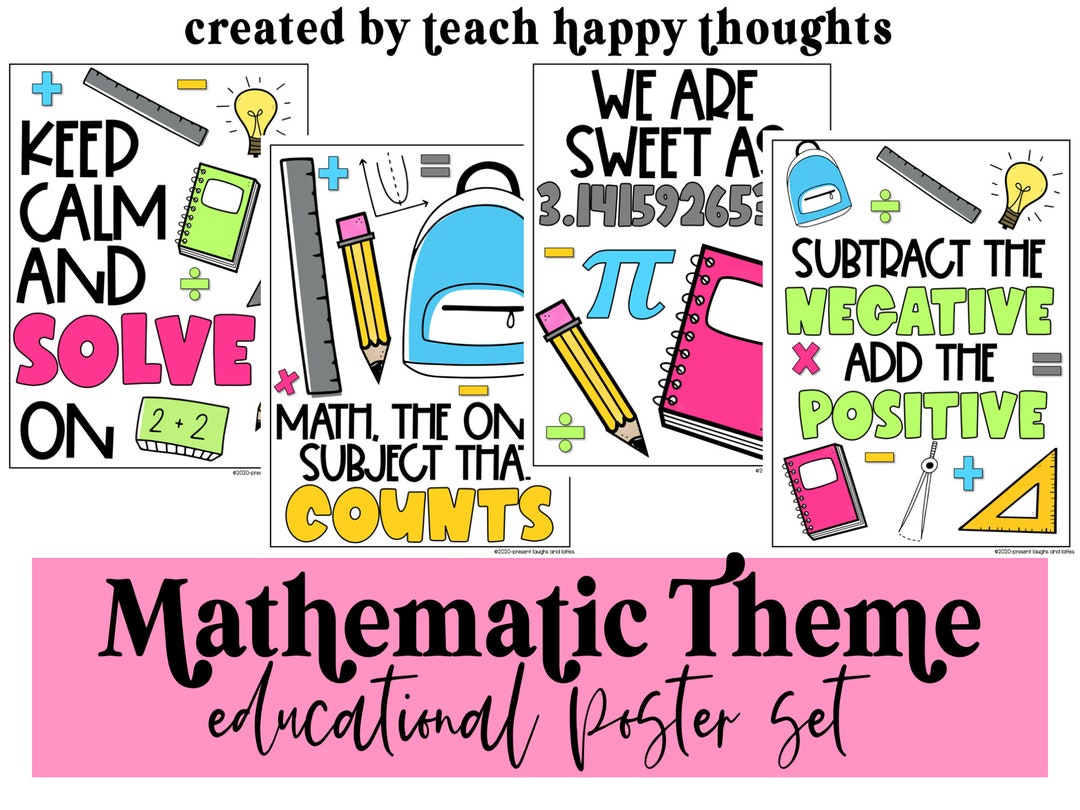 18 MATHS CLASSROOM POSTERS Math Teacher Class Classroom - Etsy Canada
