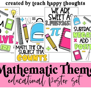18 MATHS CLASSROOM POSTERS Math Teacher Class Classroom - Etsy