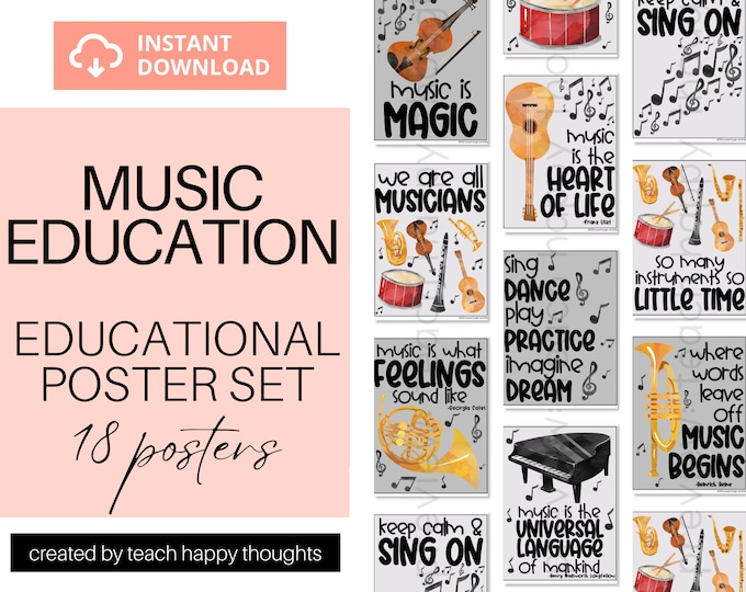 Music Classroom Affirmation Posters - Etsy