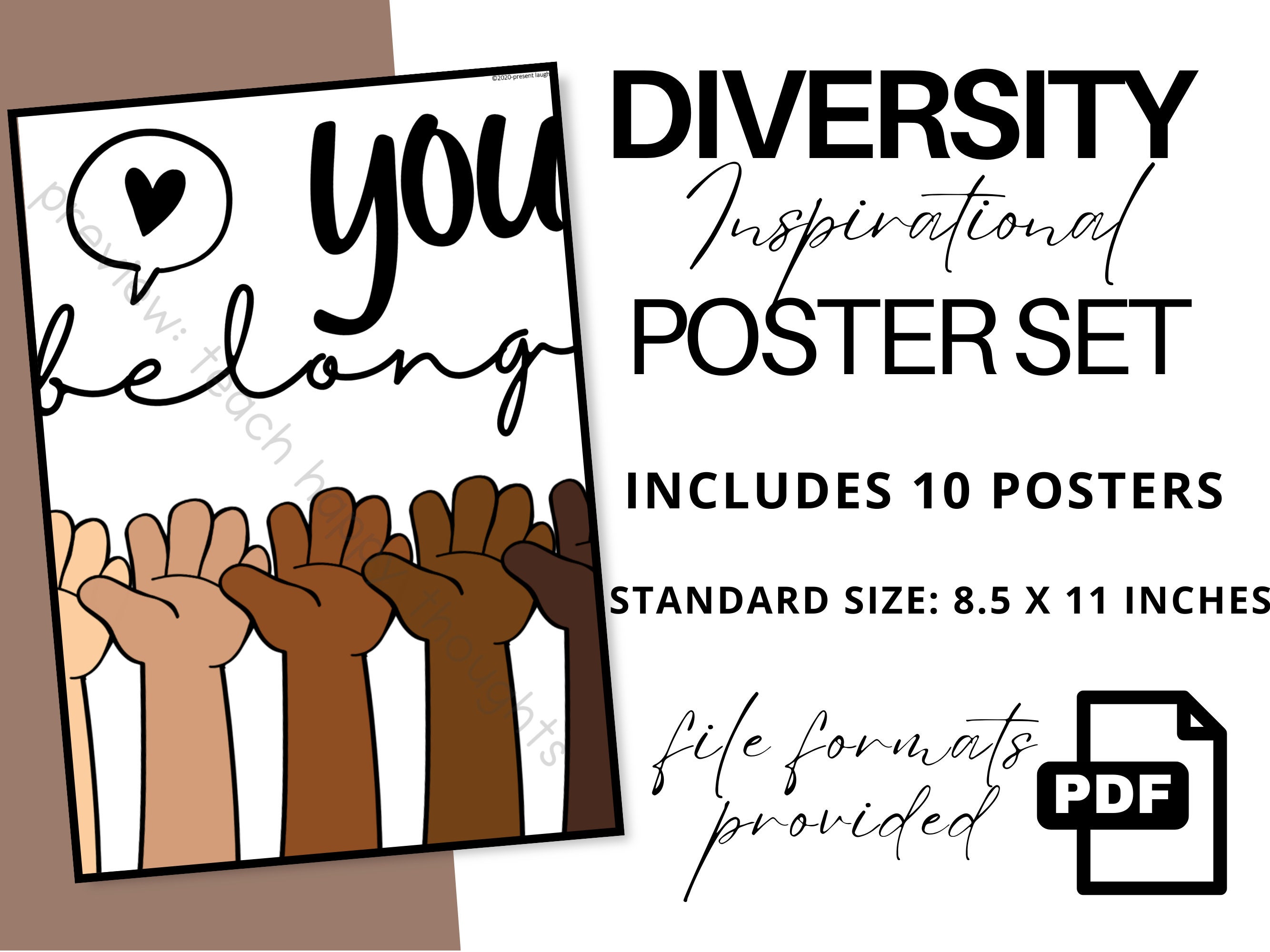 INCLUSIVE Classroom POSTER Pack Diversity & Equality LGBTQ Inclusivity ...