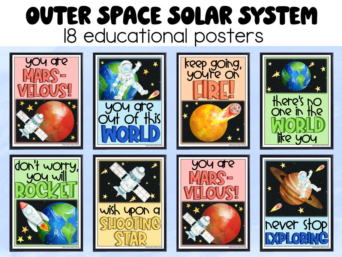 18 Science OUTER SPACE Classroom POSTERS Inspirational and - Etsy