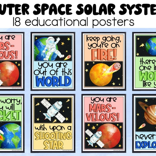 18 Science OUTER SPACE Classroom POSTERS Inspirational and - Etsy
