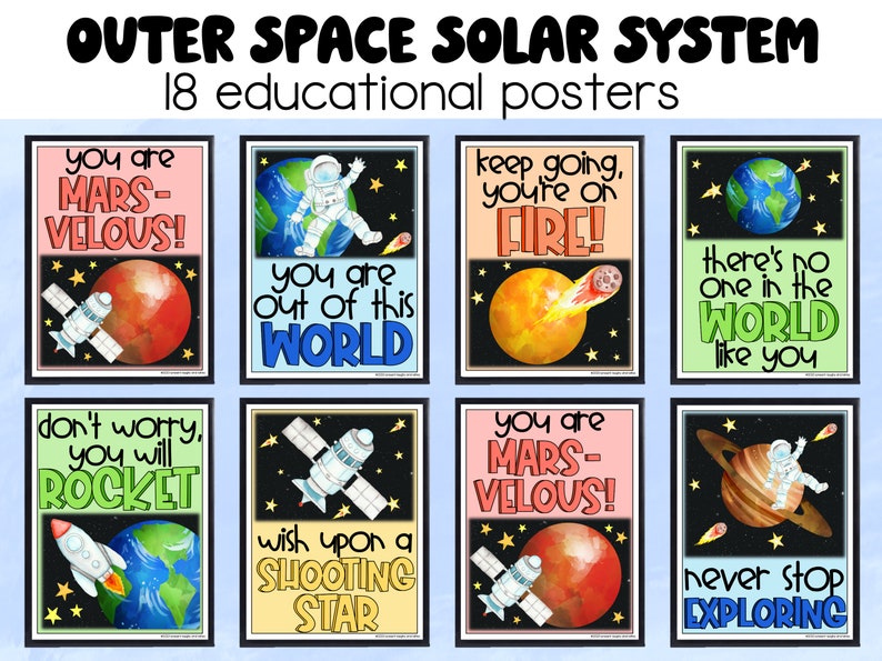 18 Science OUTER SPACE Classroom POSTERS Inspirational and - Etsy
