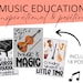 18 MUSIC Instruments CLASSROOM POSTERS Poster Set Positive Puns ...