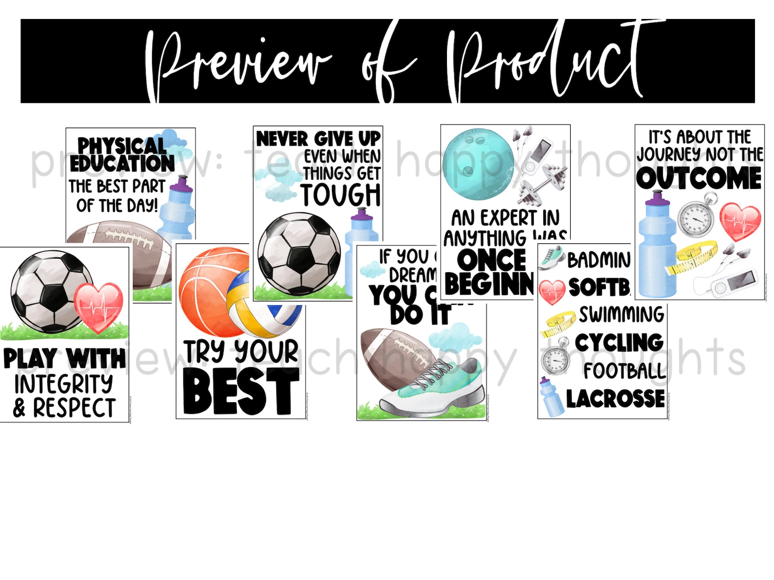 18 PHYSICAL EDUCATION Health Gym DPA Workout Sports Exercise - Etsy