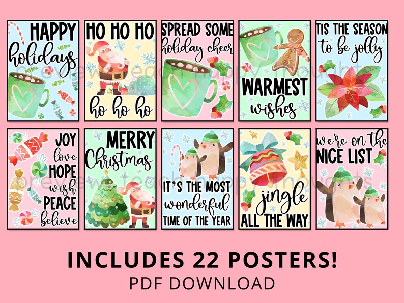 22 CHRISTMAS HOLIDAY POSTERS | Christmas Quotes, Lyrics & Puns | Santa ...