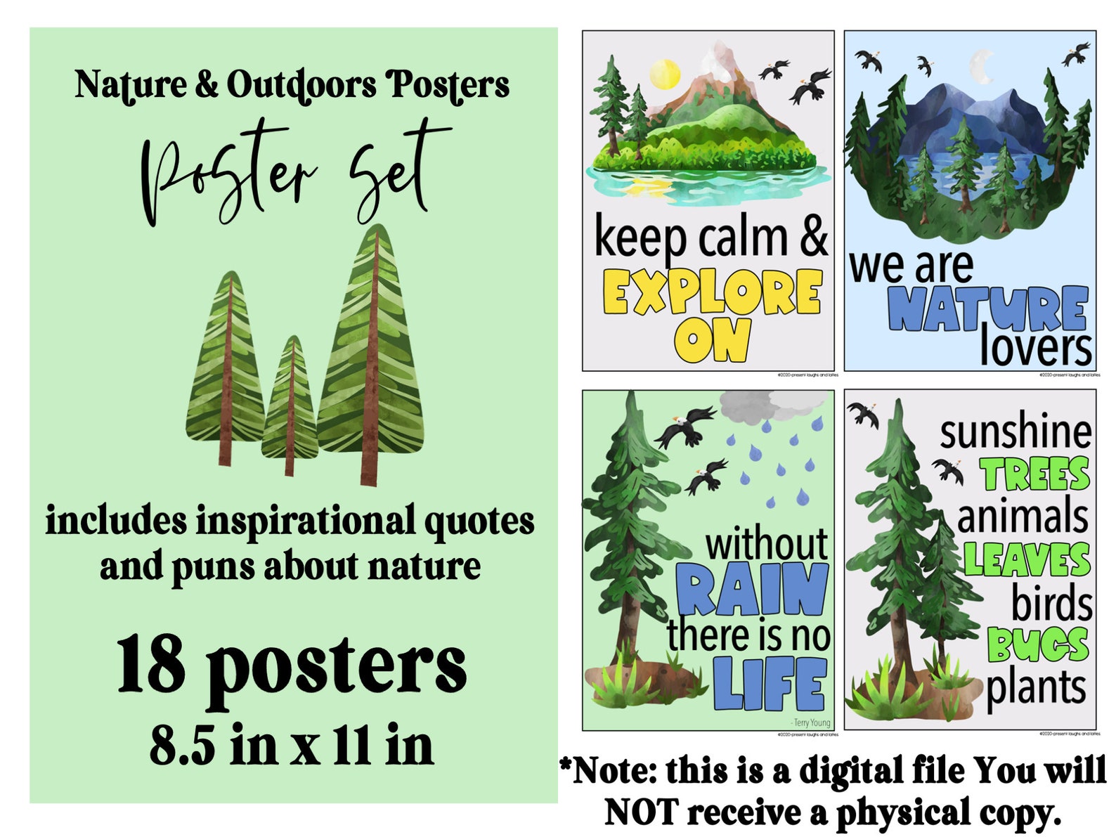 18 NATURE Outdoor Education CLASSROOM POSTERS Positive - Etsy