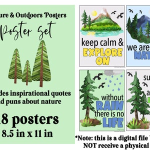 18 NATURE Outdoor Education CLASSROOM POSTERS Positive - Etsy