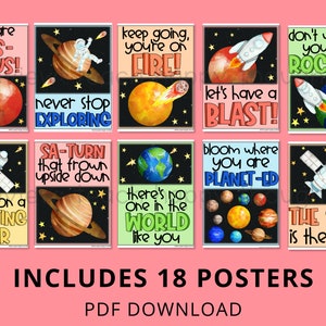 18 Science OUTER SPACE Classroom POSTERS | Inspirational and Positive ...