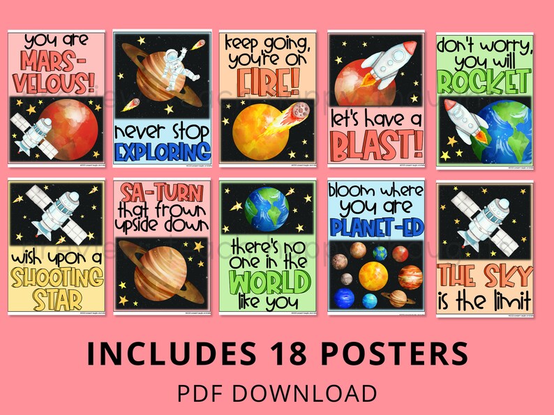 18 Science OUTER SPACE Classroom POSTERS | Inspirational and Positive ...