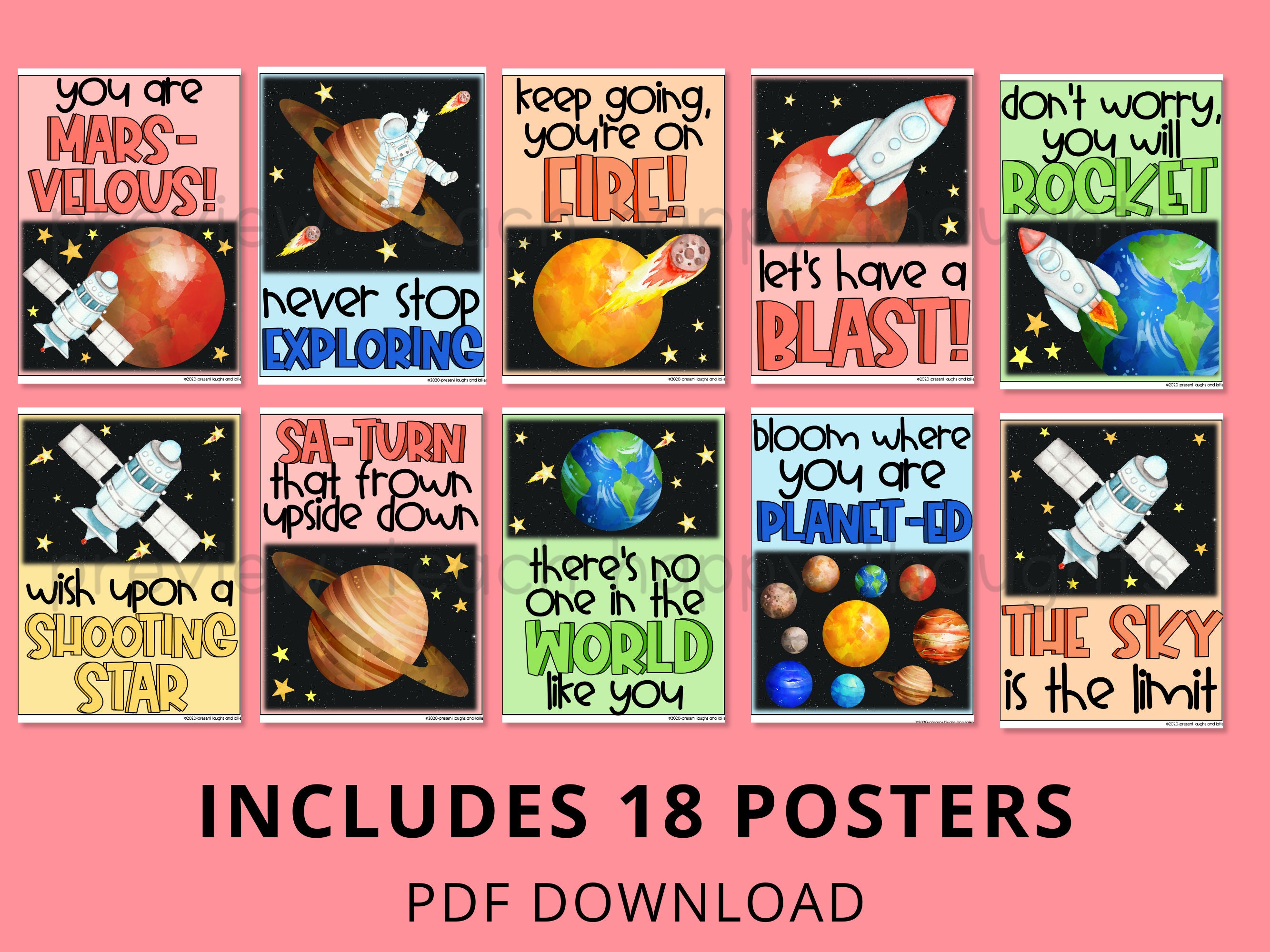 18 Science OUTER SPACE Classroom POSTERS | Inspirational and Positive ...