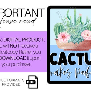 SUCCULENT CACTUS Plant Aloe POSTERS Poster Set Positive Inspirational ...