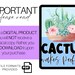 SUCCULENT CACTUS Plant Aloe POSTERS Poster Set Positive Inspirational ...