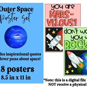 18 Science OUTER SPACE Classroom POSTERS Inspirational and - Etsy