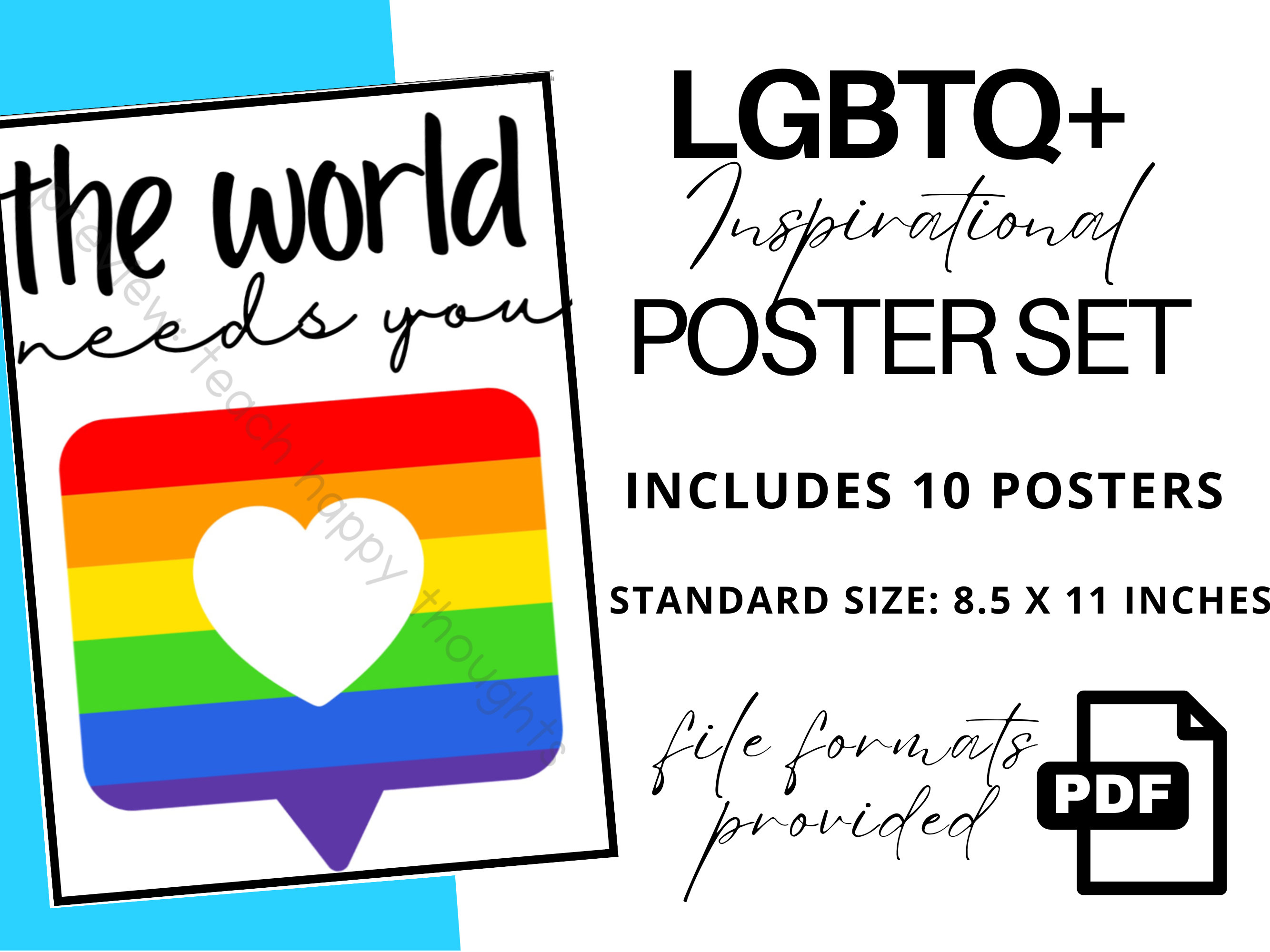 INCLUSIVE Classroom POSTER Pack Diversity & Equality LGBTQ Inclusivity ...