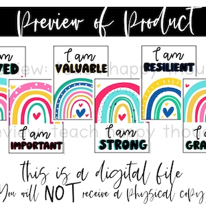 20 Positive Affirmation Posters for Classroom Kids Room or - Etsy Canada