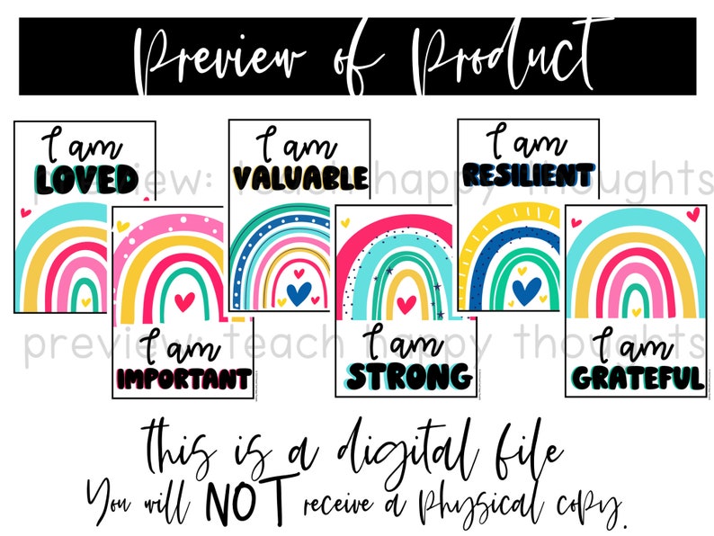 20 Positive Affirmation Posters for Classroom Kids Room or - Etsy Canada