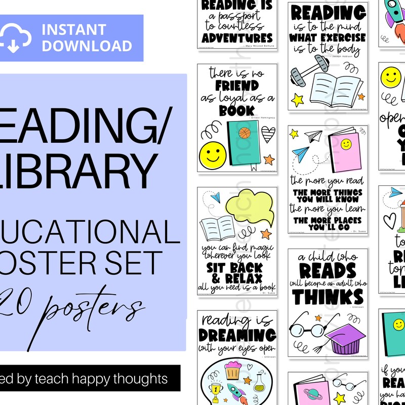 Literacy Poster Quoted - Etsy