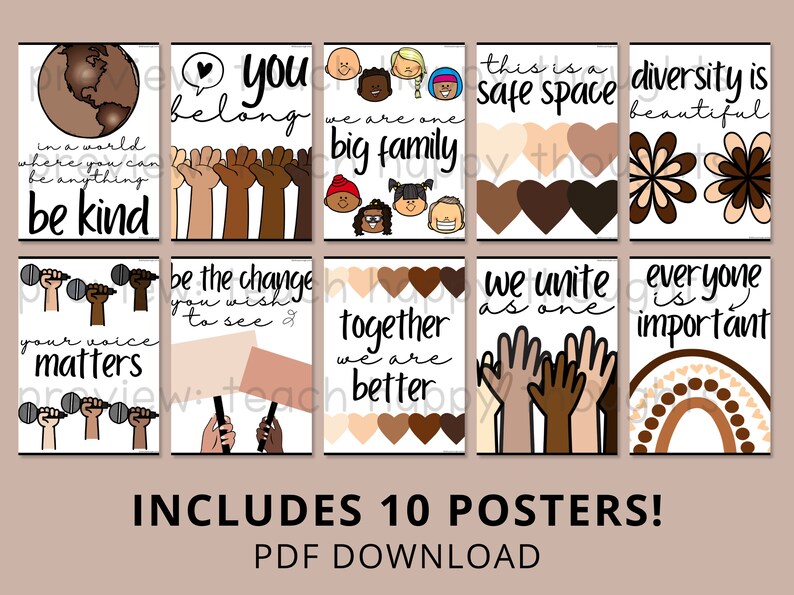 INCLUSIVE Classroom POSTER Pack Diversity & Equality LGBTQ Inclusivity ...