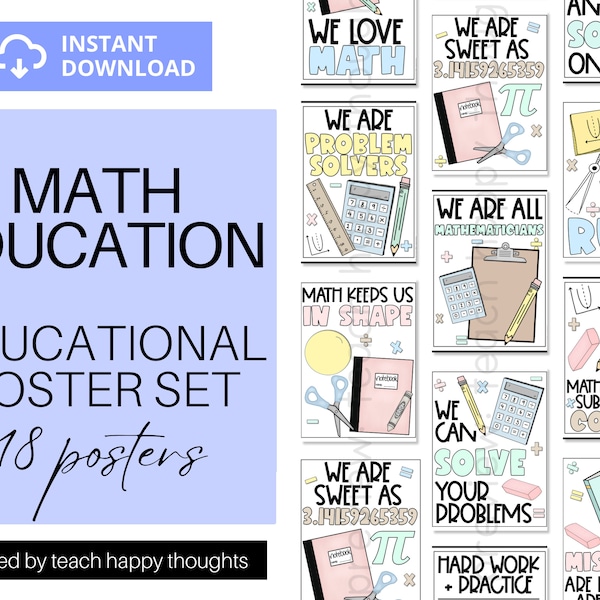 Math Classroom Decor - Etsy