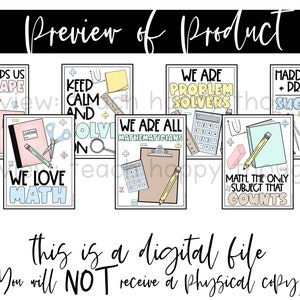 18 MATHS CLASSROOM POSTERS Math Teacher Class Classroom - Etsy