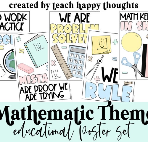 18 MATHS CLASSROOM POSTERS Math Teacher Class Classroom - Etsy