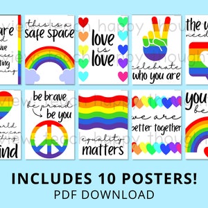 INCLUSIVE Classroom POSTER Pack Diversity & Equality LGBTQ+ Inclusivity ...
