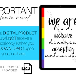 INCLUSIVE Classroom POSTER Pack Diversity & Equality LGBTQ+ Inclusivity ...