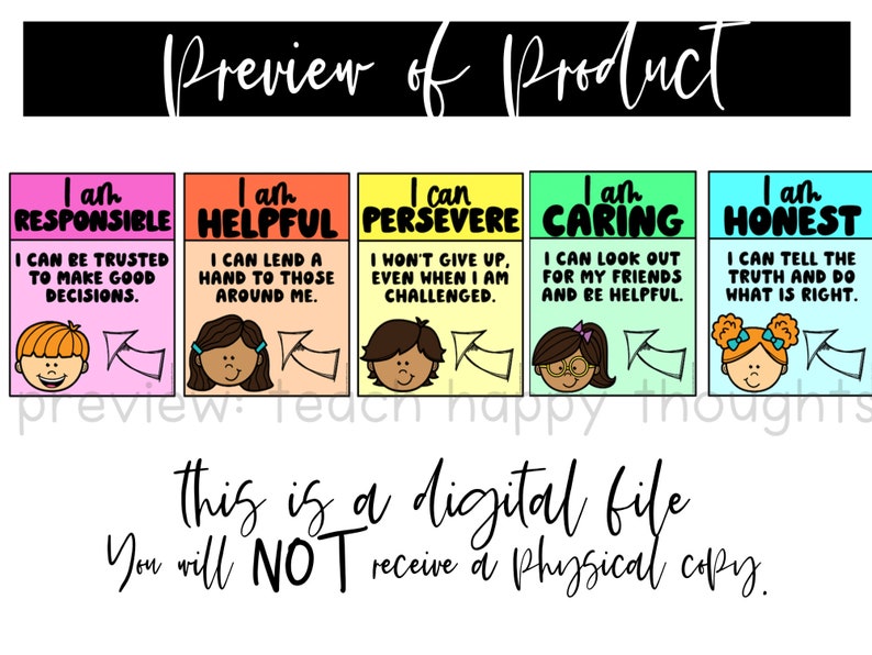 Character Building/traits 30 Classroom Expectation Posters - Etsy