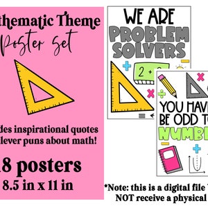 18 MATHS CLASSROOM POSTERS Math Teacher Class Classroom - Etsy Canada