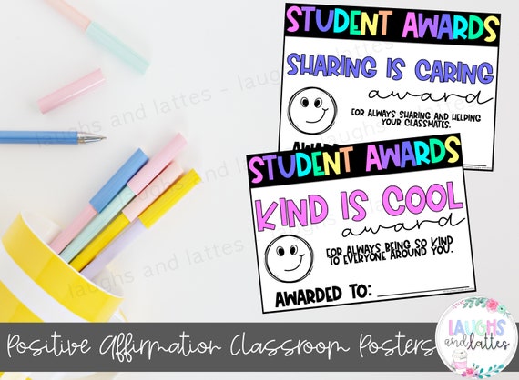 Bright and Positive & Kind Awards for Students/children End | Etsy