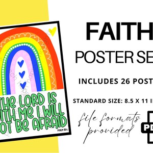 26 POSTERS Faith Christian Catholic Inspirational Religion PRIMARY ...