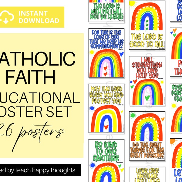 Catholic Posters for Classroom - Etsy