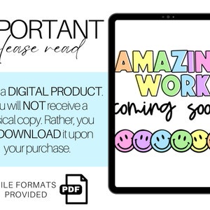 WOW WORK | Amazing Work "coming Soon" Bulletin Board Pack Display ...