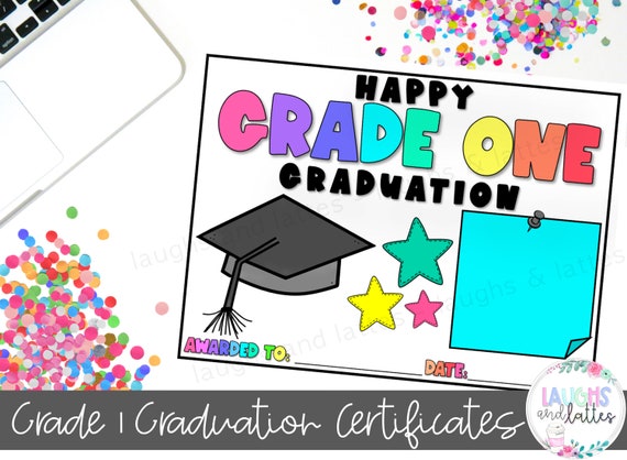 9 GRADE ONE Graduation Certificates Diplomas | Etsy