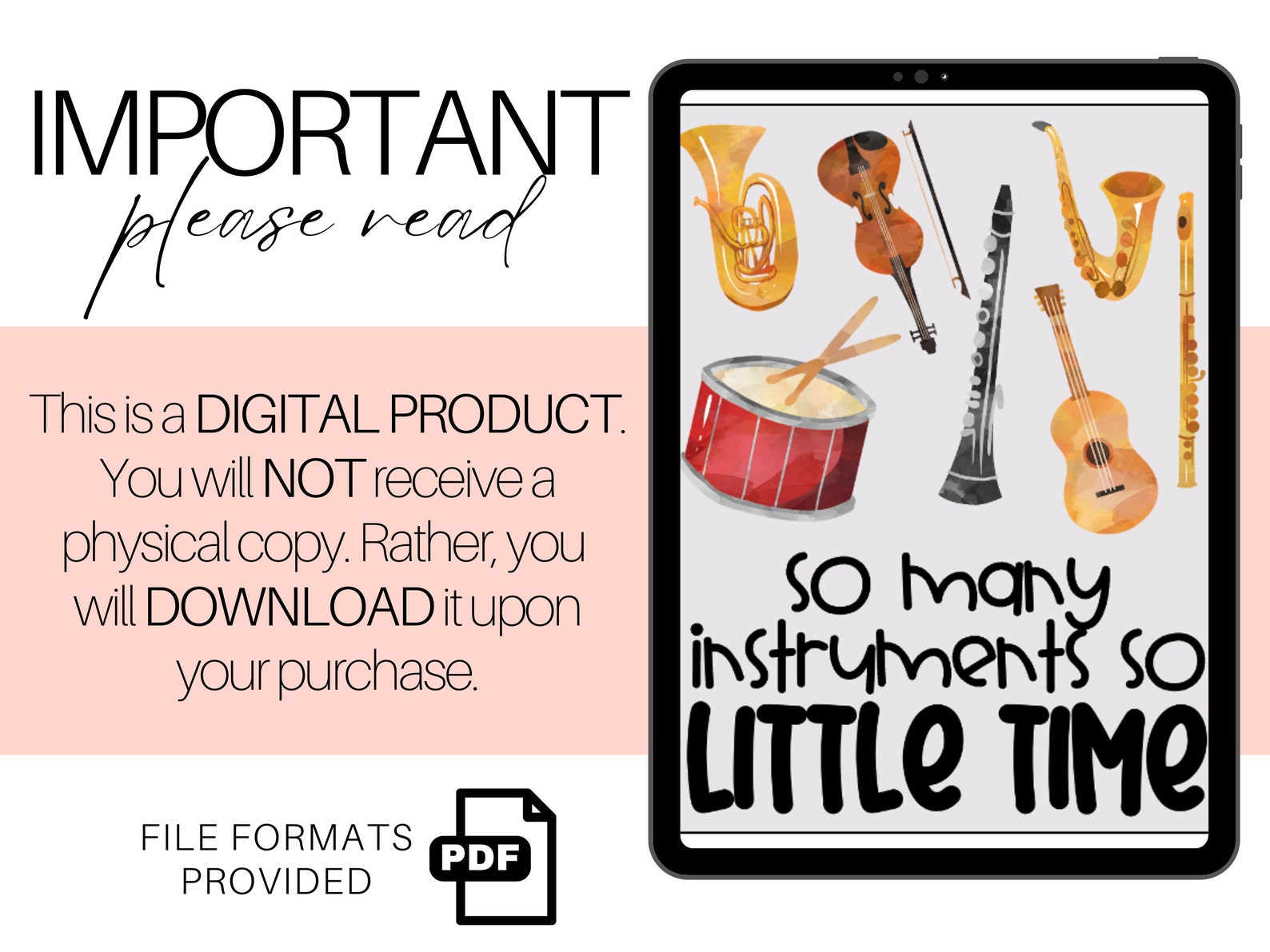 18 MUSIC Instruments CLASSROOM POSTERS Poster Set | Positive Puns ...