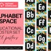 Space Themed Poster Set ALPHABET LETTER POSTERS Banner Planet Space ...