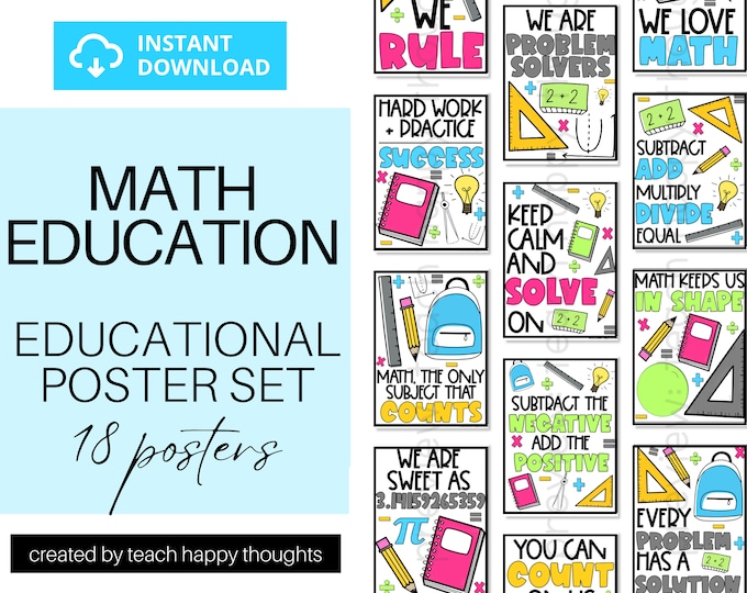 18 ART Teacher CLASSROOM POSTERS Poster Set | Art Painting Drawing ...