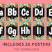 Space Themed Poster Set ALPHABET LETTER POSTERS Banner Planet Space ...