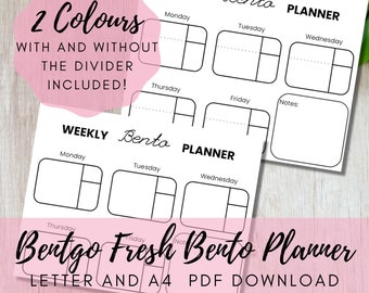 Bento Lunch Meal Planner for the Planetbox Rover, Bento Box Weekly ...