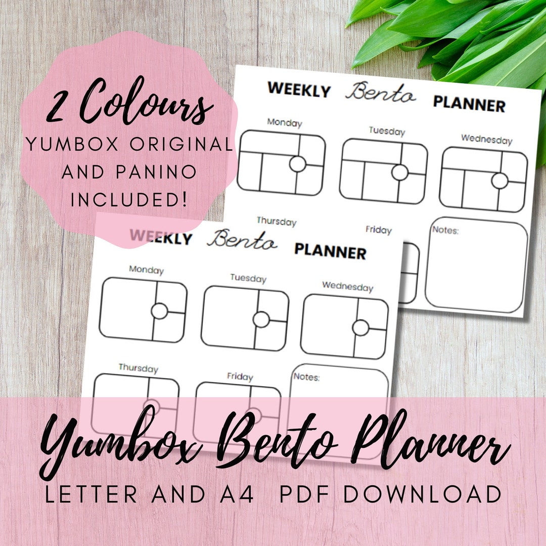 Yumbox Bento Meal Planner for Original Yumbox and Panino, Bento Box ...