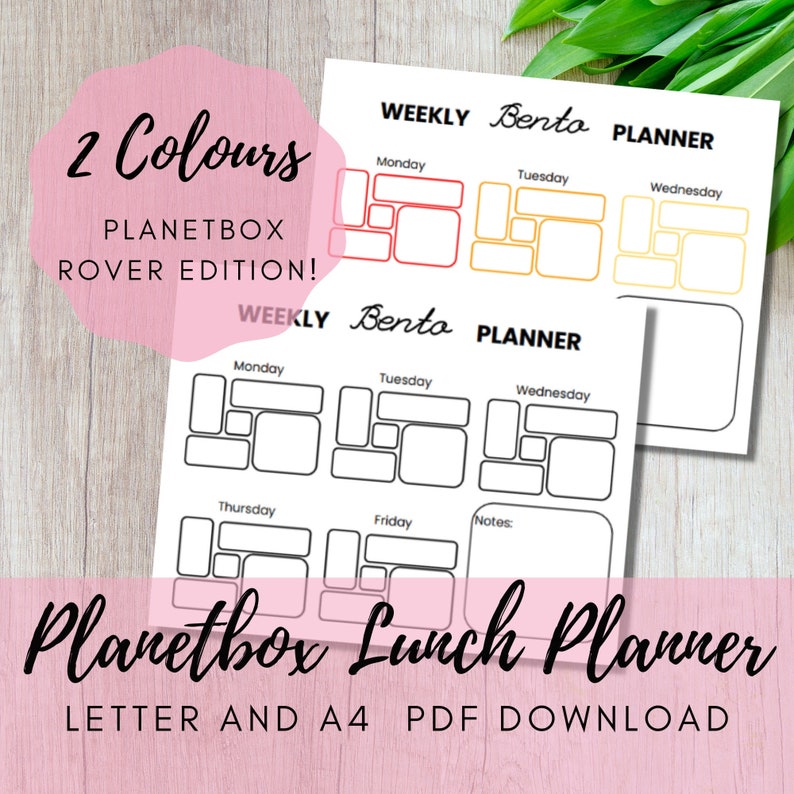 Bento Lunch Meal Planner for the Planetbox Rover, Bento Box Weekly ...