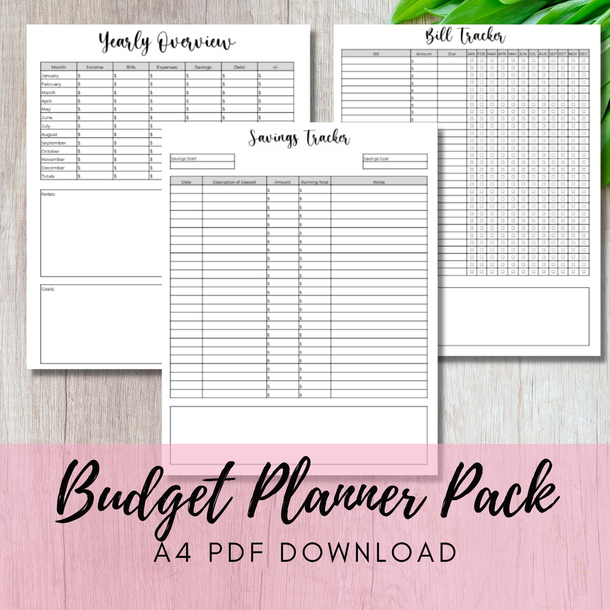 A4 Budget Planner Pack Zero Based Budget Budget Tracker - Etsy