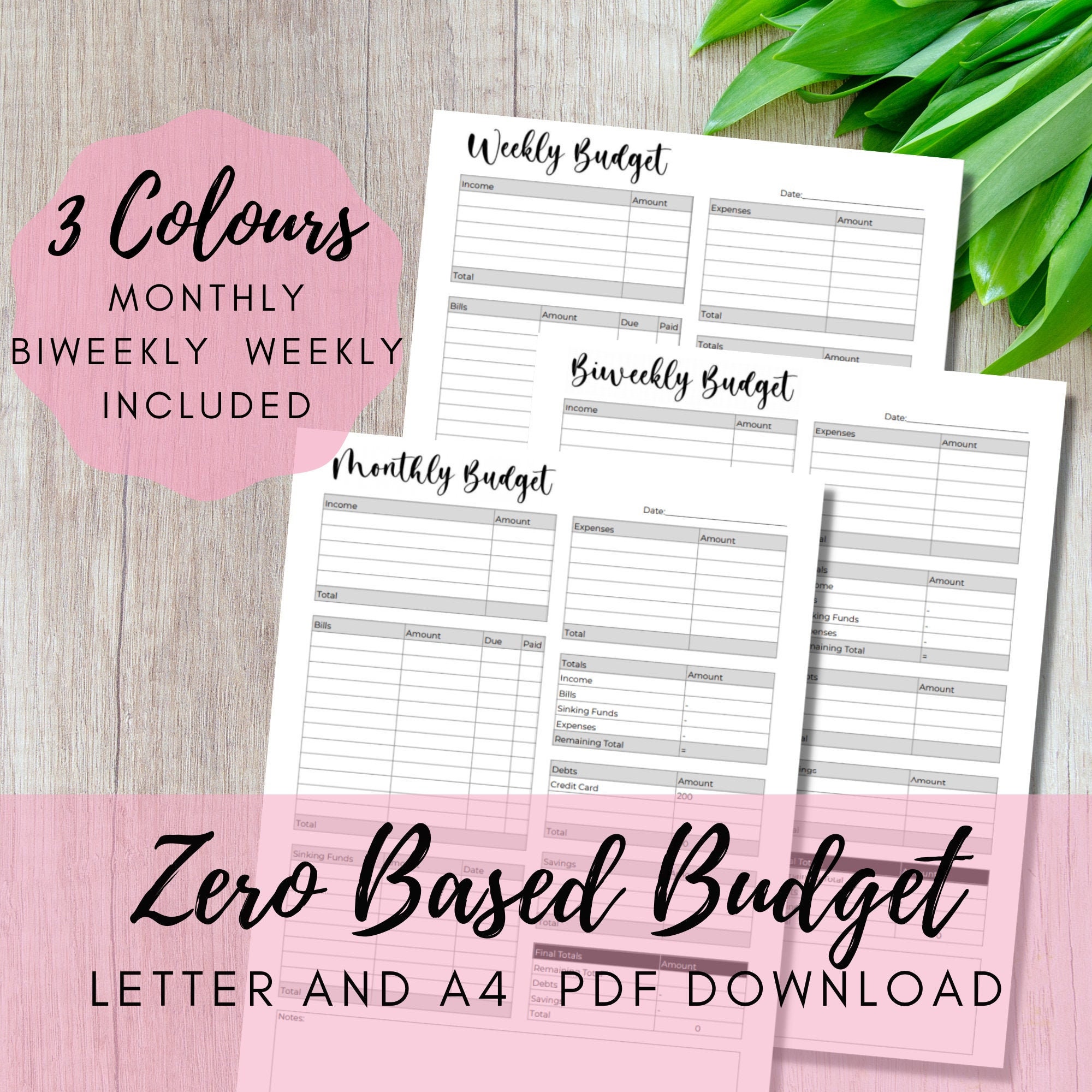Zero Based Budget, Budget Tracker, Budget Planner, Debt Snowball ...