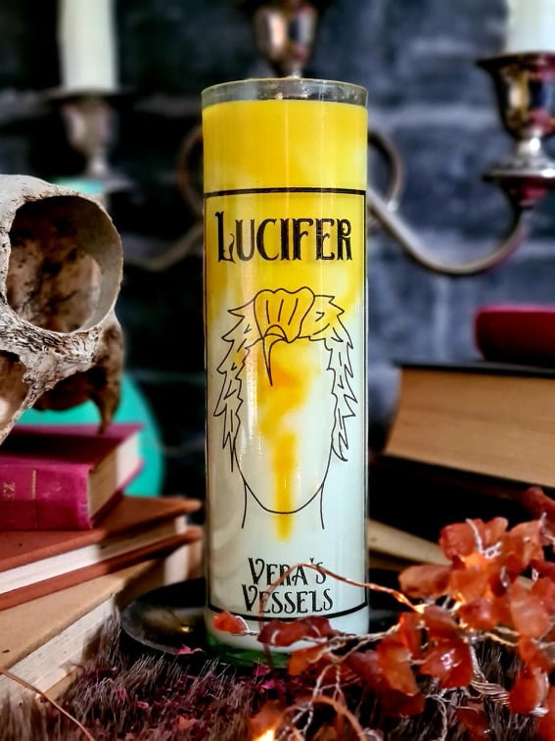 Lucifer Deity Candle Offering Set Witchcraft Altar - Etsy