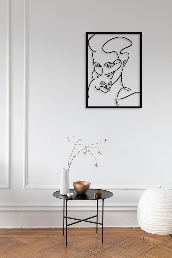 Female-cat Metal Wall Art Cat Wall Decor Woman Wall Art - Etsy