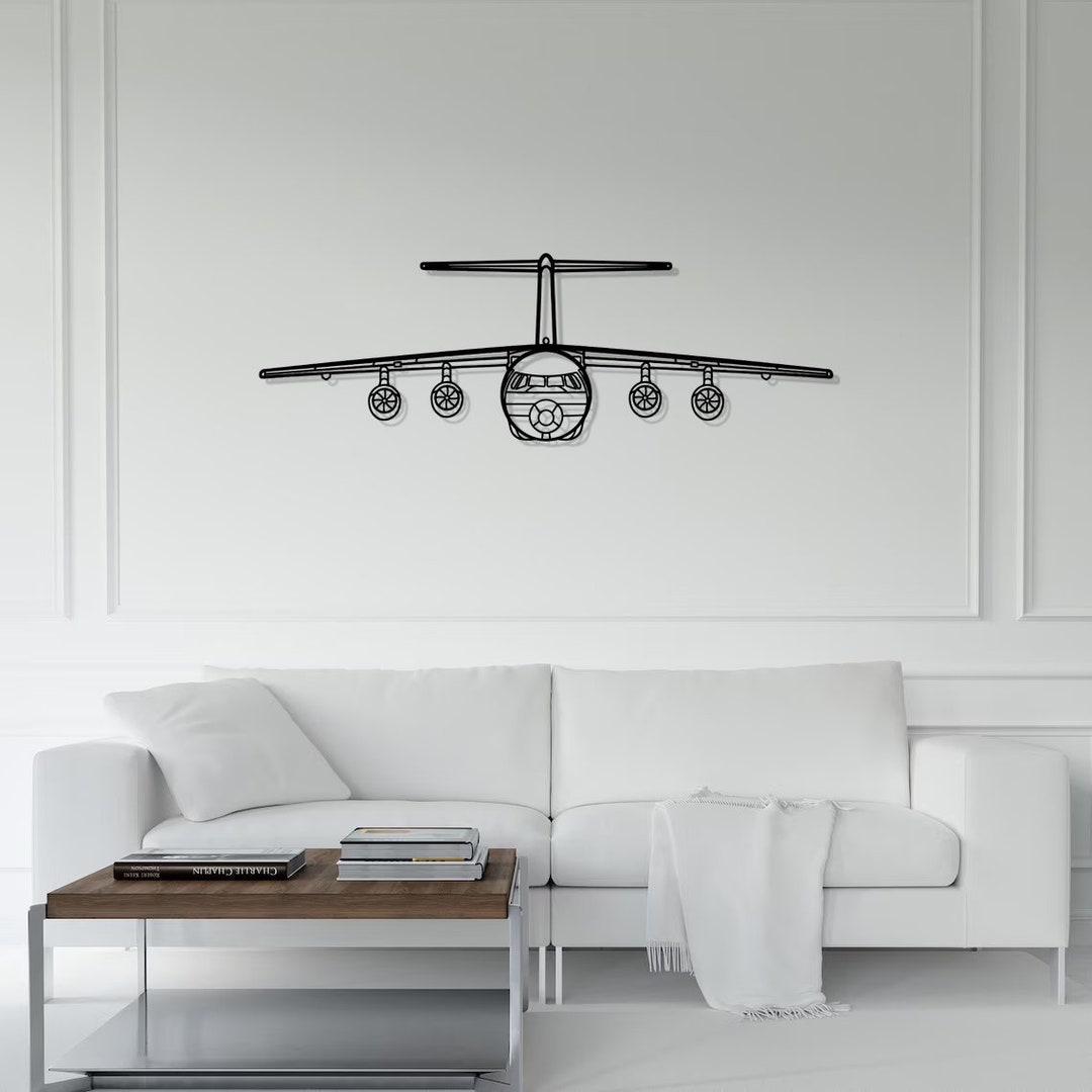 Bae 146 Silhouette Metal Wall Art, Aircraft Metal Wall Decor, Aircraft ...